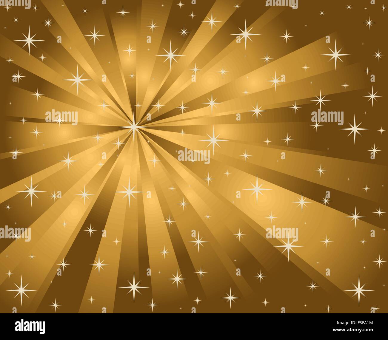 Abstract gold vector background with stars. Vector illustration Stock ...
