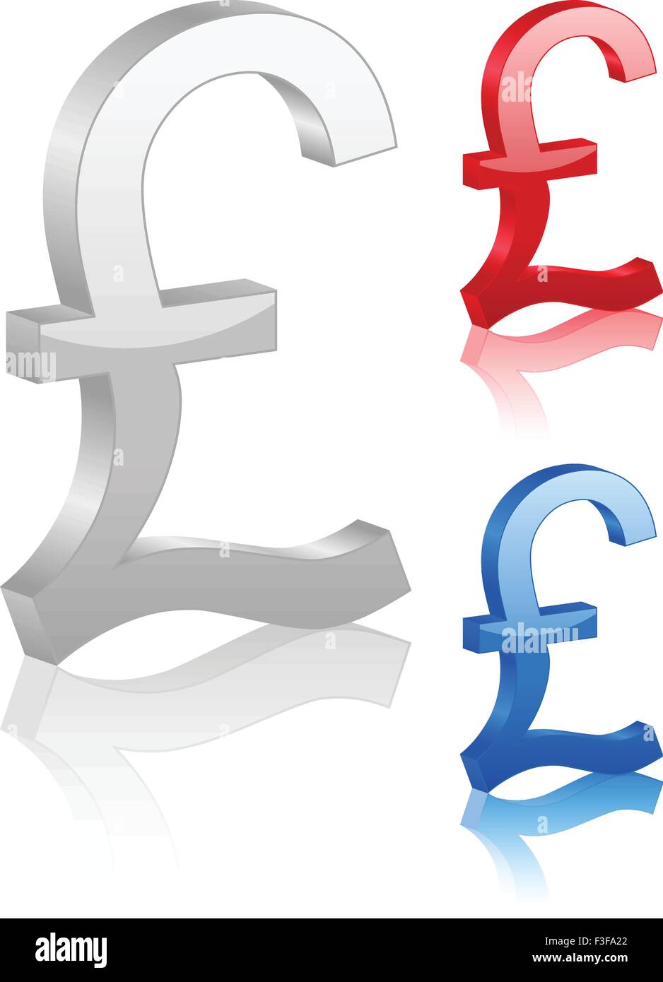 3D british pound symbol. Vector illustration Stock Vector Image & Art ...