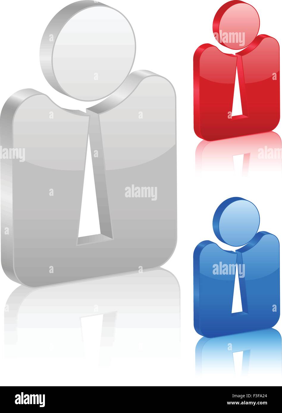 3D businessman symbol. Vector illustration Stock Vector Image & Art - Alamy