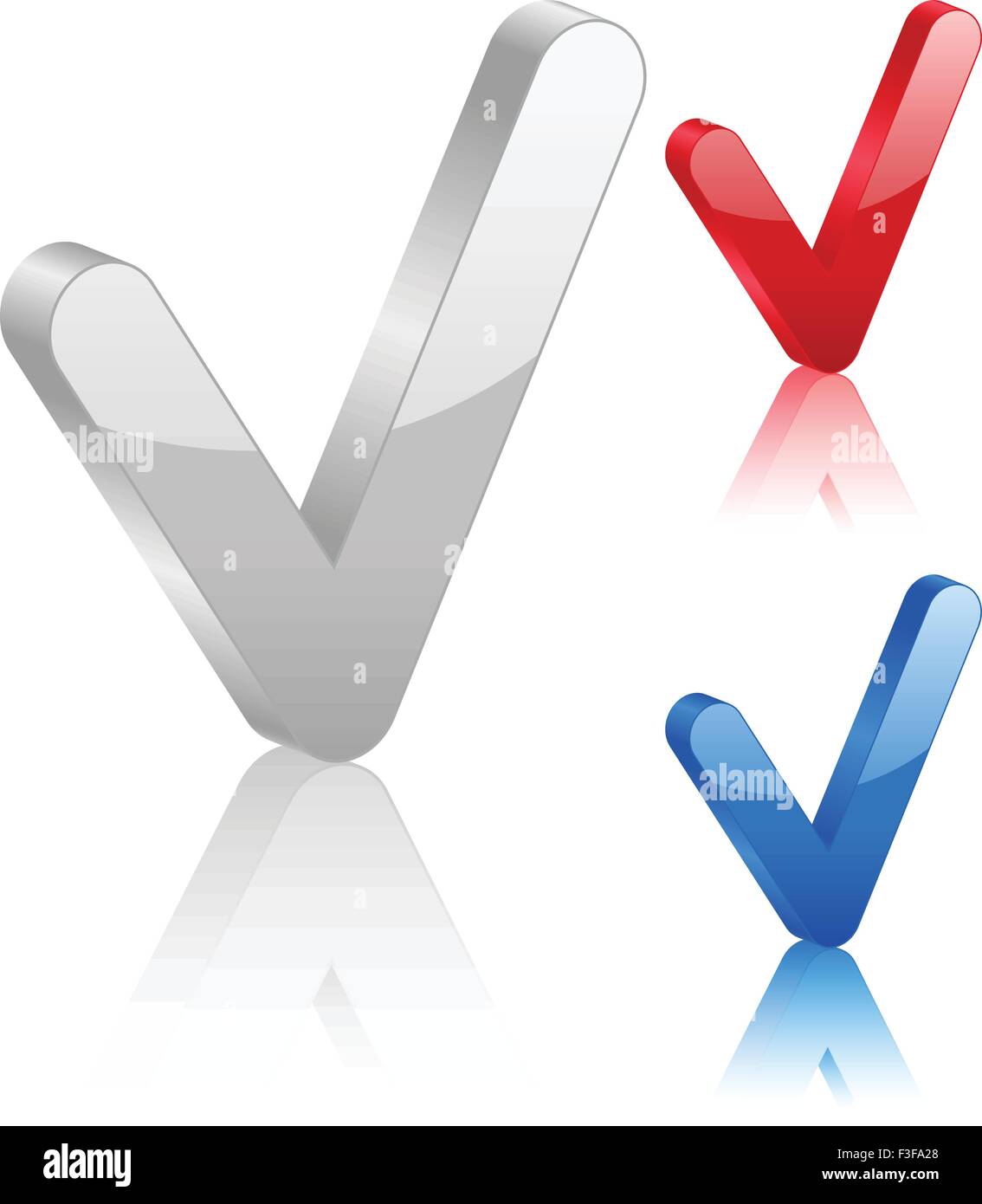 3D check symbol. Vector illustration Stock Vector Image & Art - Alamy