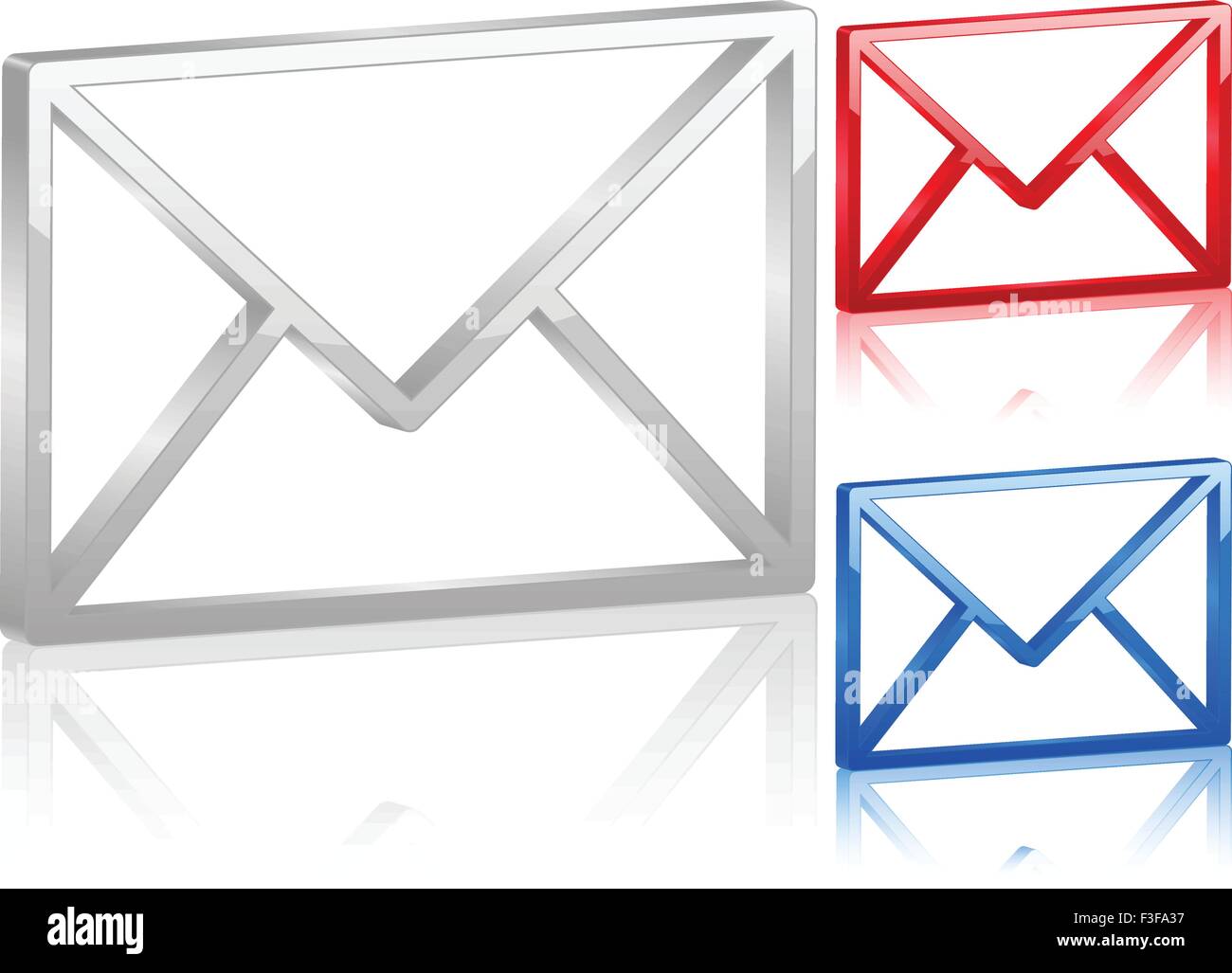 3D mail symbol. Vector illustration Stock Vector Image & Art - Alamy