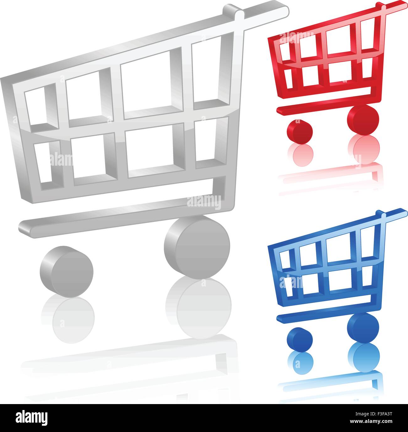 3d shopping cart hi-res stock photography and images - Alamy