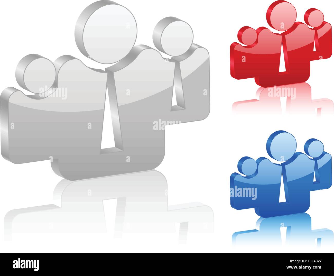 3D team symbol. Vector illustration Stock Vector Image & Art - Alamy