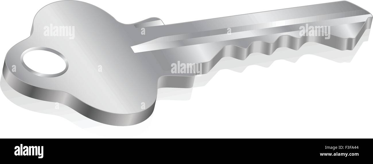 3D metal silver key. Vector illustration Stock Vector Image & Art - Alamy