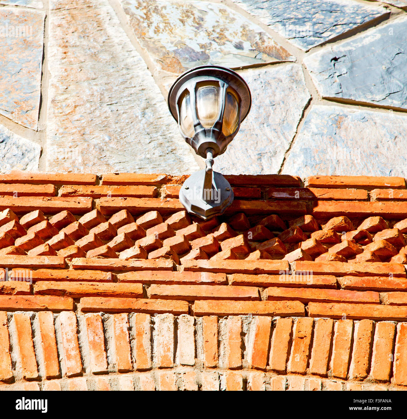rocks stone and red orange gneiss in the wall of morocco Stock Photo ...