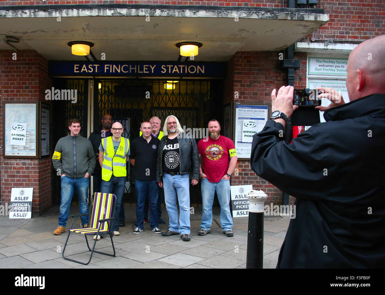 London Underground trains stand idle in the sidings at Stanmore station ...