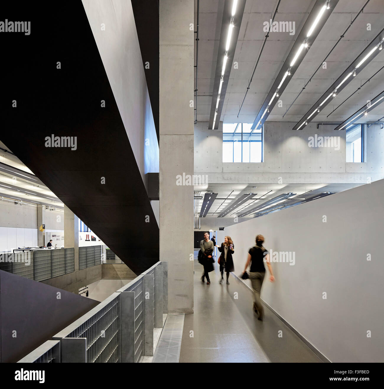 Circulation routes with exposed concrete surfaces. Greenwich School of ...