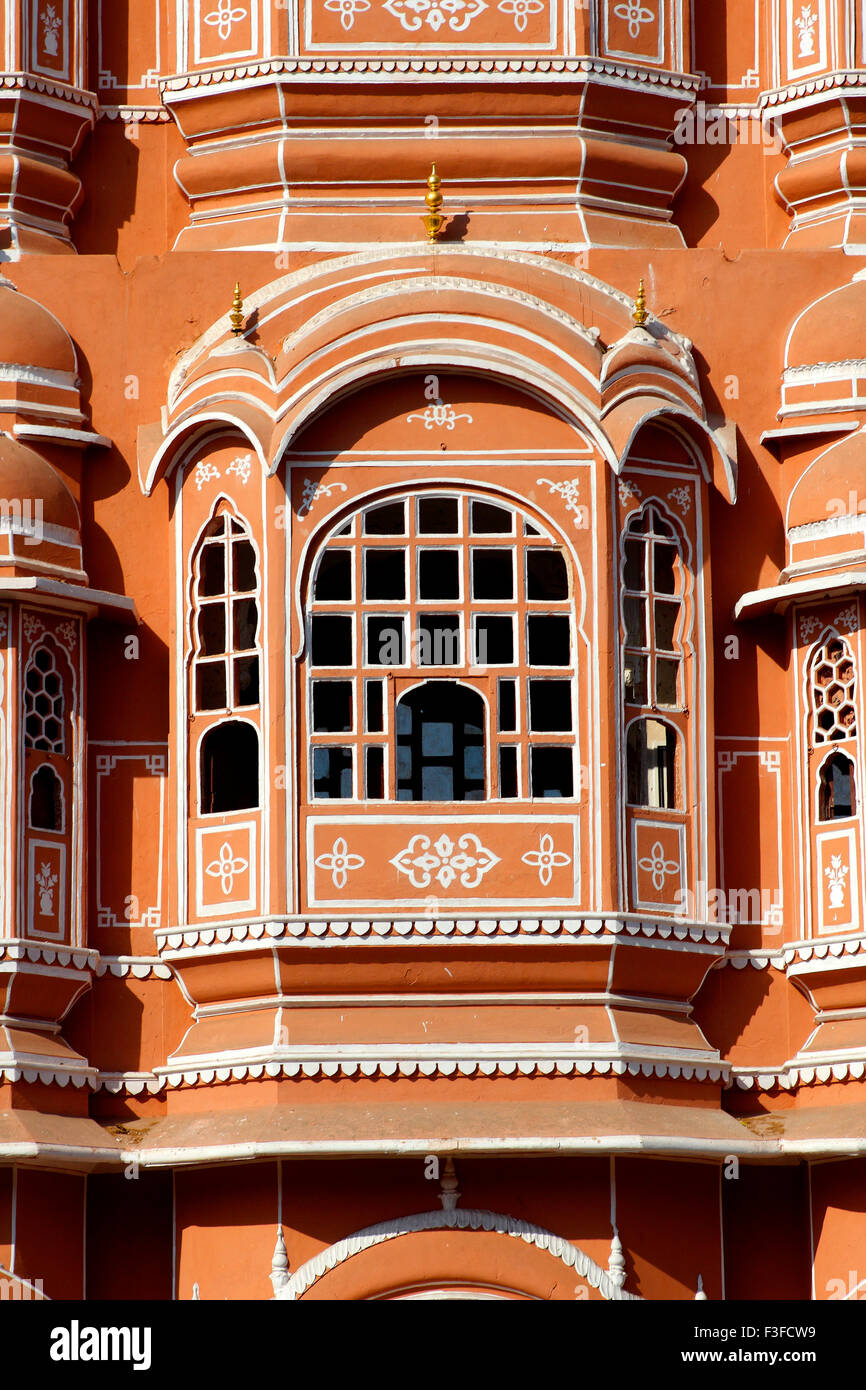 Window of Heritage Hawa Mahal ; Jaipur ; Rajasthan ; India Stock Photo ...
