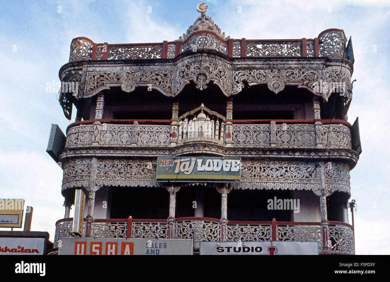 cast iron grills ; New Taj Lodge ; Cuttack ; Orissa ; Odisha ; India ...