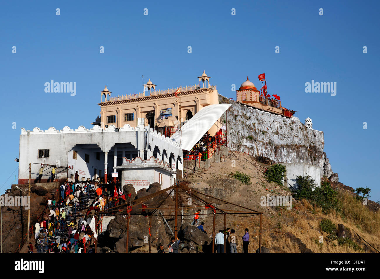 Hilltop Temple at Pawagadh ; Panchmahal at Baroda ; Gujarat ; India ...
