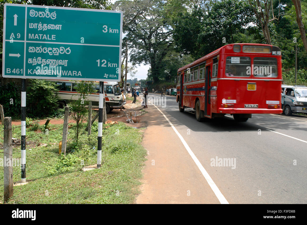 TATA bus on road, Matale, Colombo, Ceylon, Sri Lanka, Democratic ...