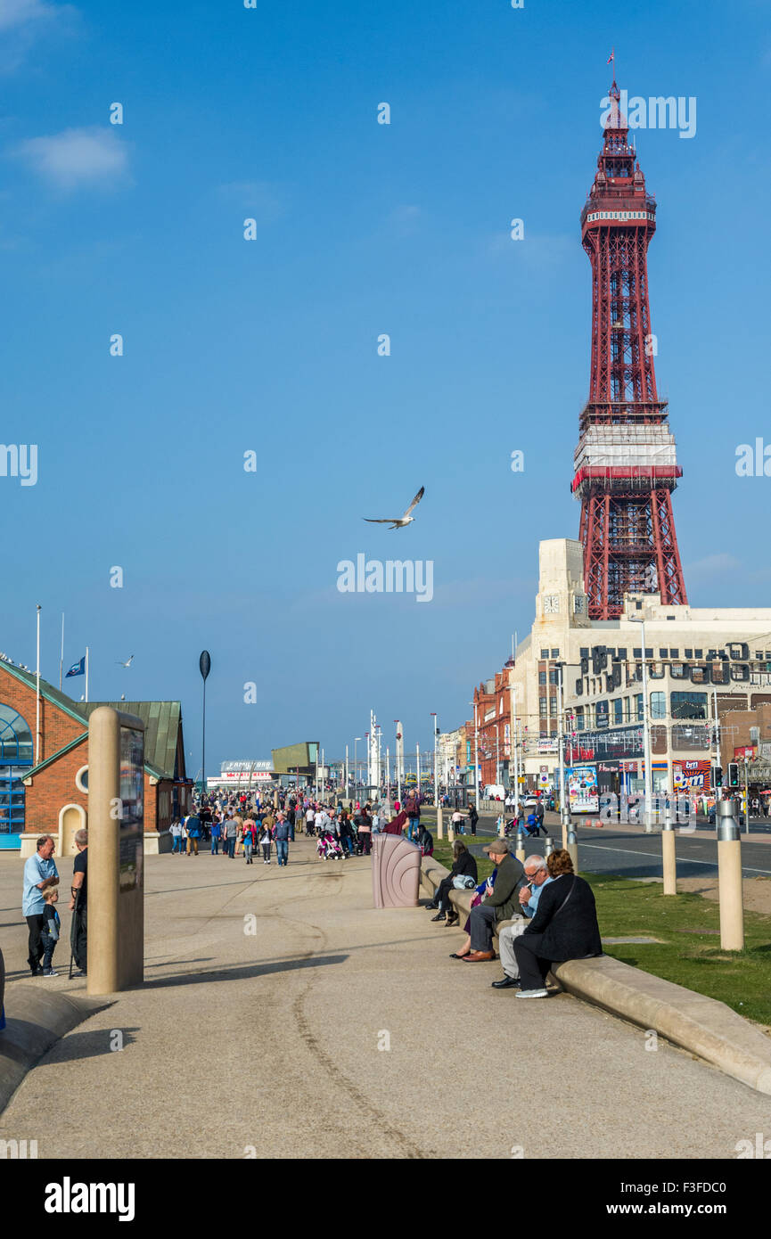 Blackpool Tower and promenade Stock Photo - Alamy