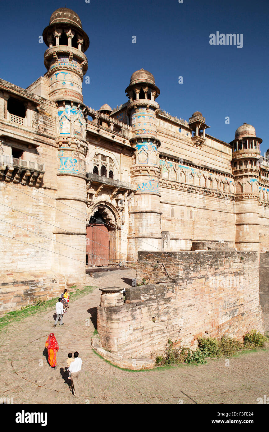 Architecture heritage Gwalior fort ; Madhya Pradesh ; India Stock Photo ...