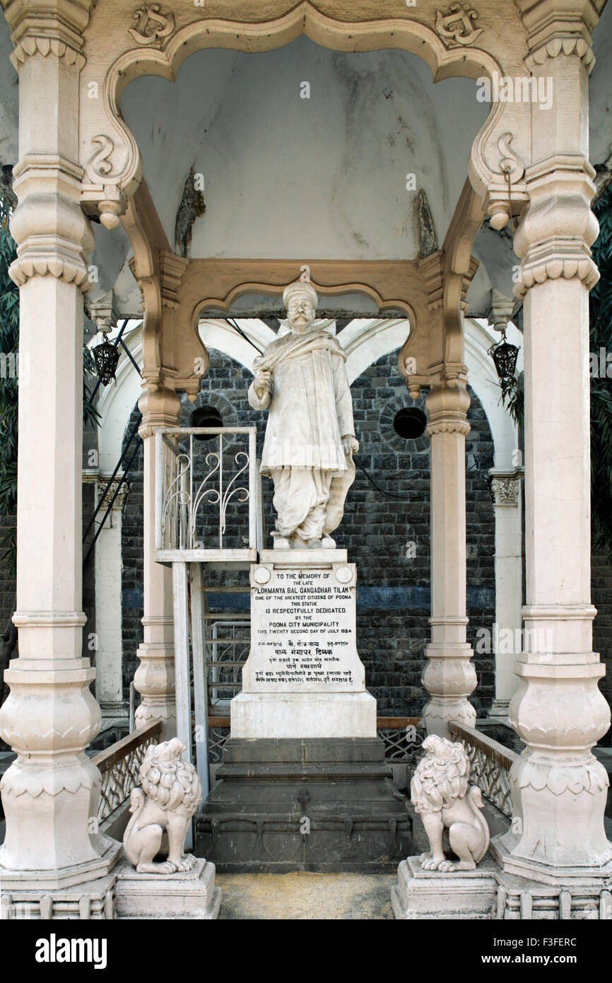 Lokmanya Bal Gangadhar Tilak statue ; Pune ; Maharashtra ; India Stock ...