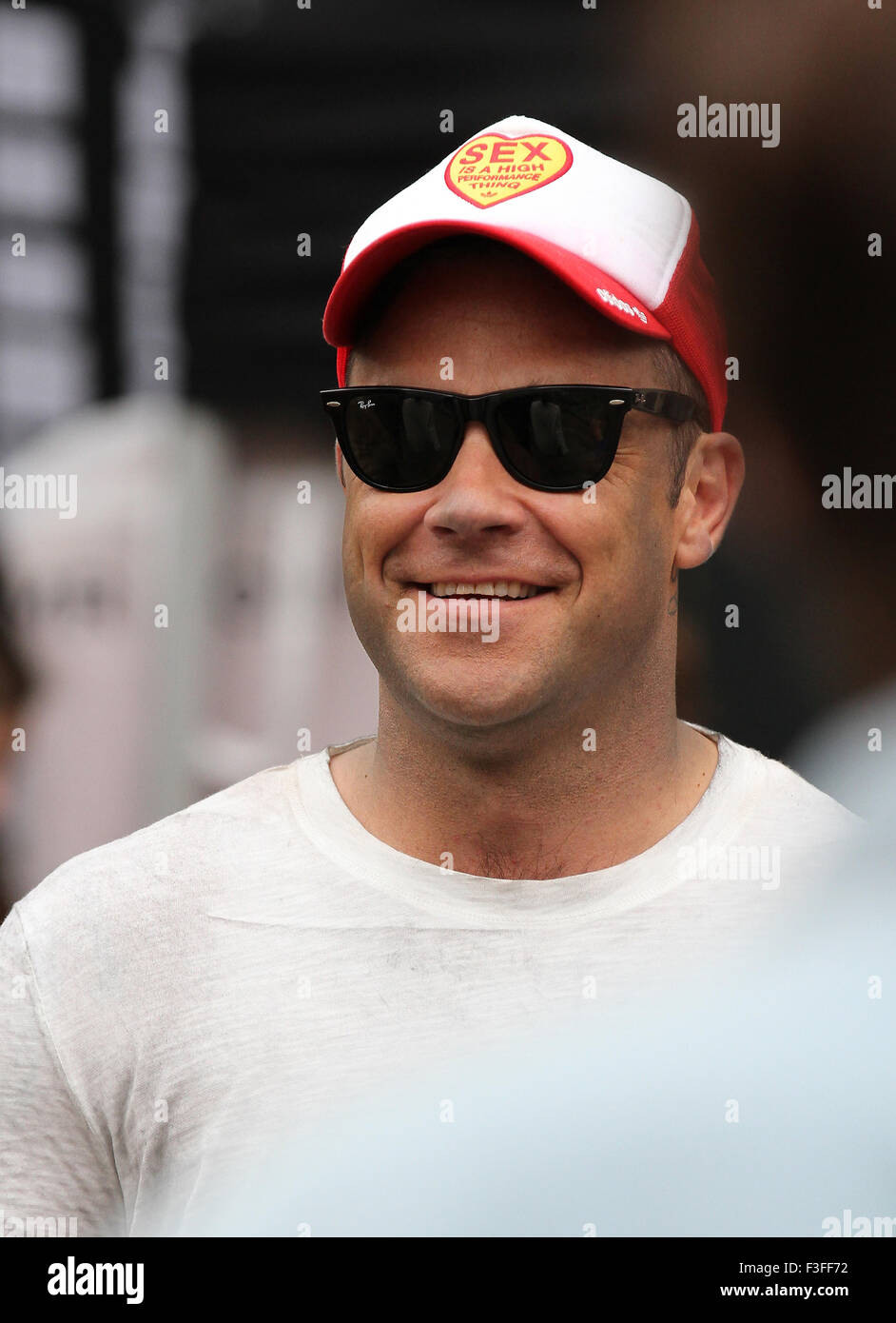 London, UK, 01/07/2009 Robbie Williams making a music video for Candy ...