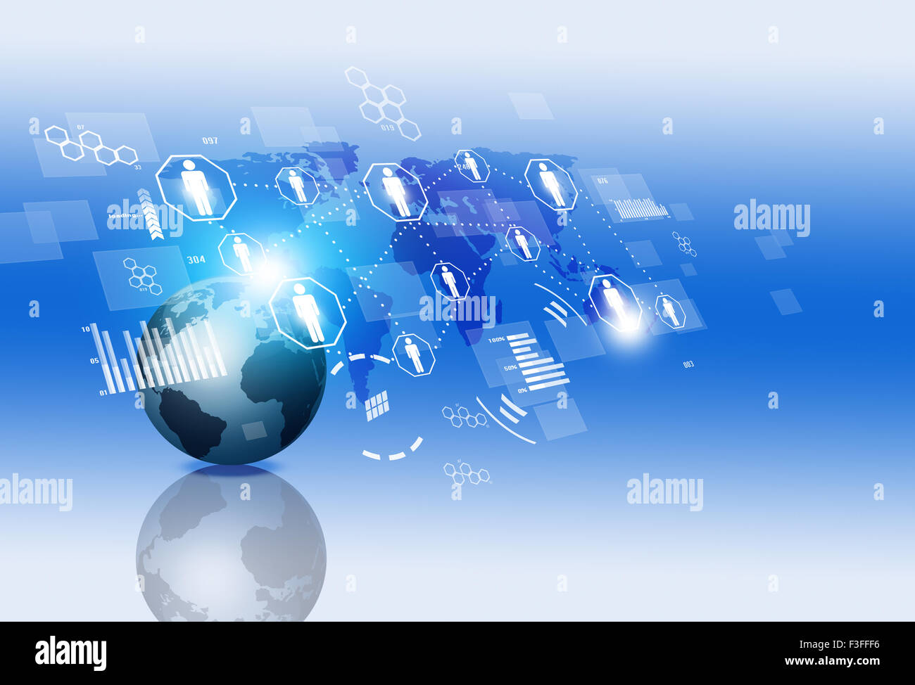 network concept global web connections technology background Stock ...
