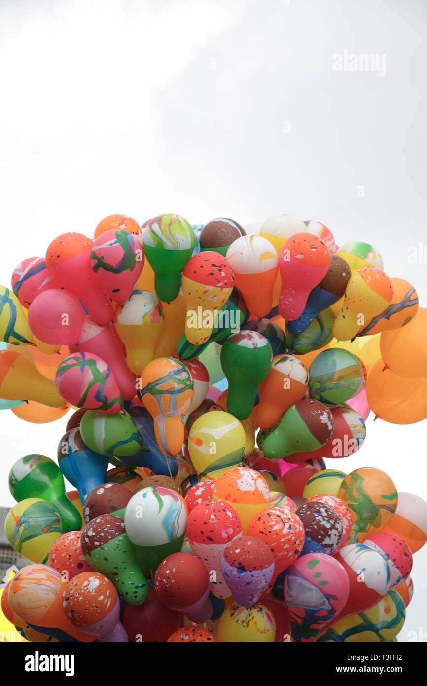 Colorful Balloons filled with gas lighter than the air ; India Stock ...