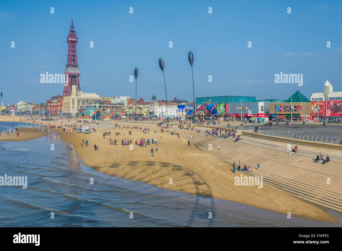 Blackpool Tower and promenade Stock Photo - Alamy