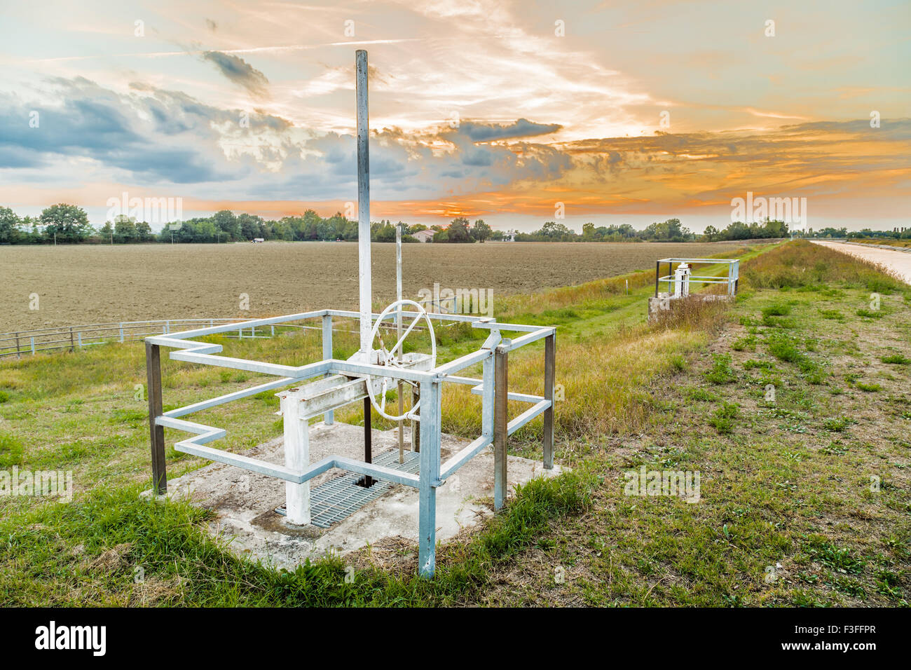 Gears and operating means to manage channel to divert river water for ...