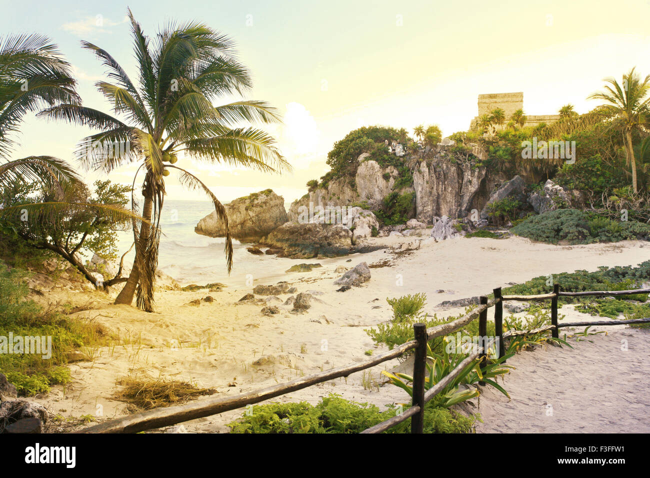 Old mayan civilization monument at Tulum, Yucatan, South America Stock ...