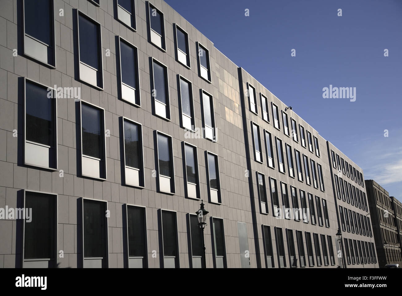 Repeated design rectangular diagonal glass Windows of buildings ...