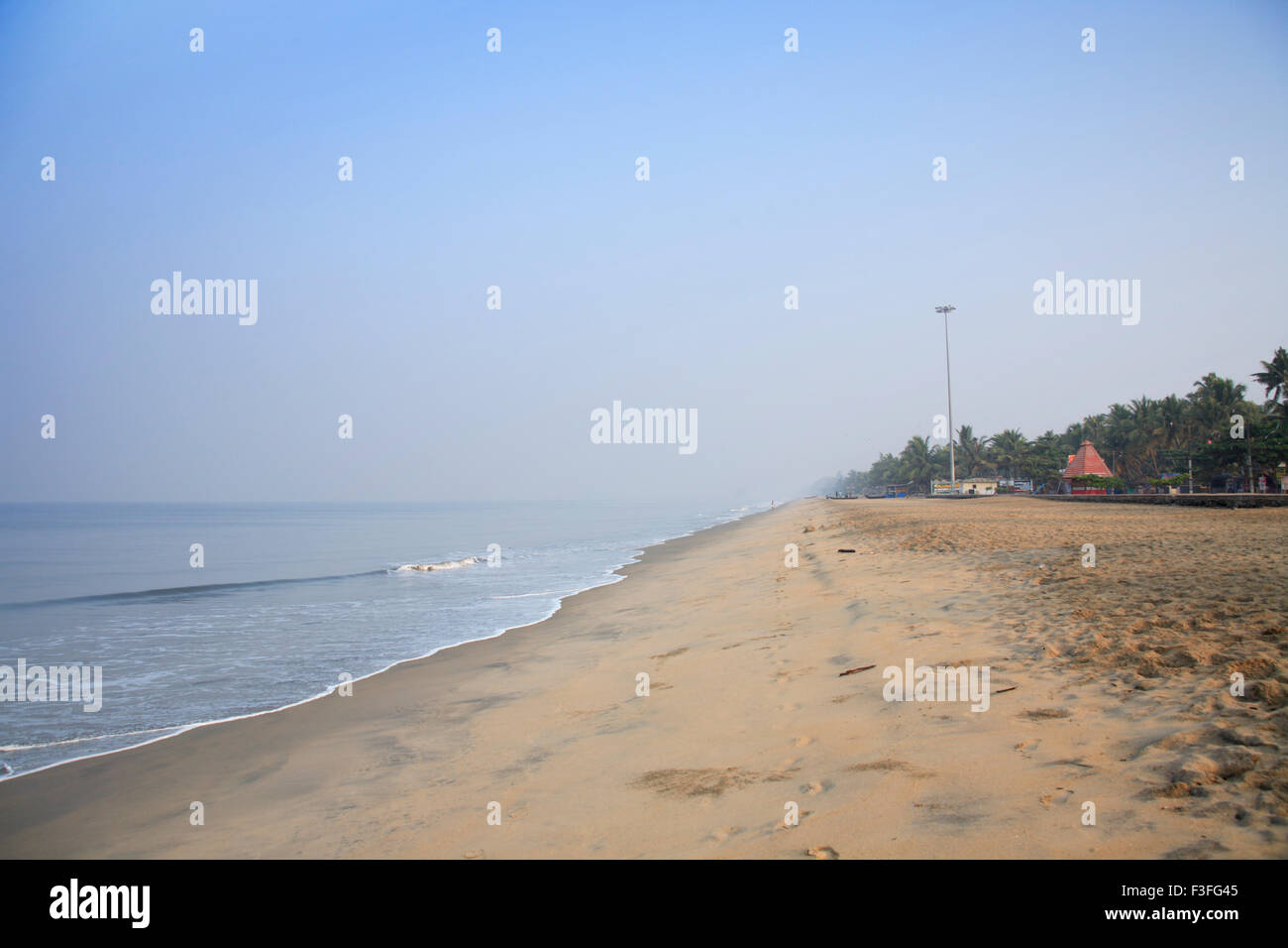 Cherai beach seashore during morning on the Vypeen Island ; Ernakulam ...
