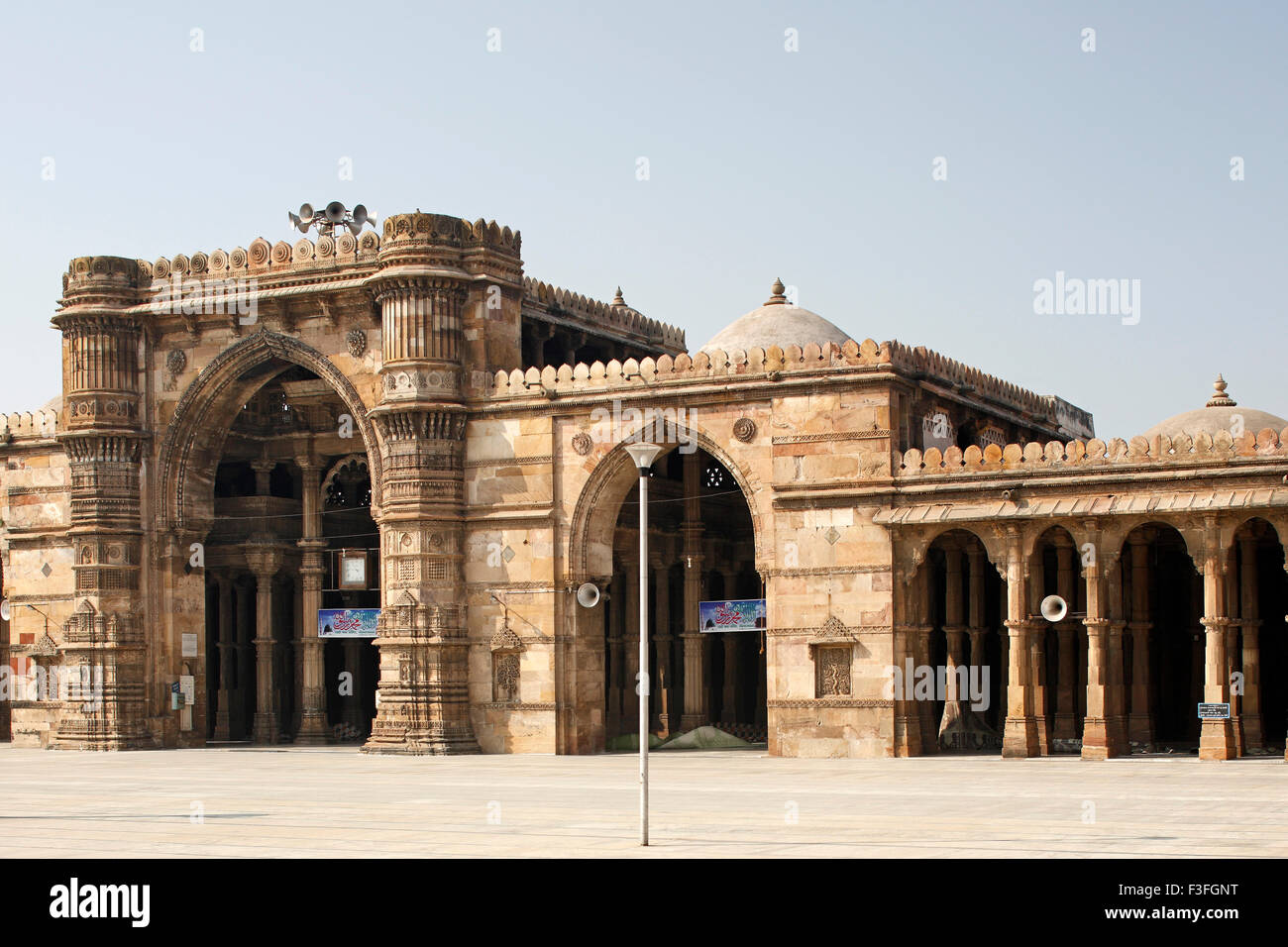Heritage stone Mosque of Jami Masjid ; Ahmedabad ; Gujarat ; India ...