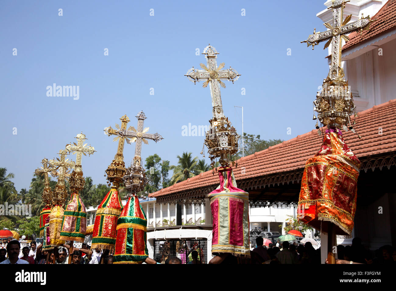 Syrian Christian procession decorative crosses Marthoman Cheriyapally ...