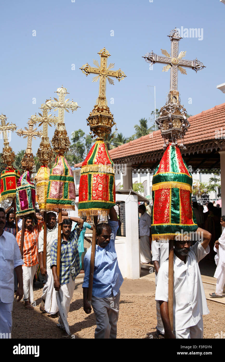 Syrian Christian procession decorative crosses Marthoman Cheriyapally ...