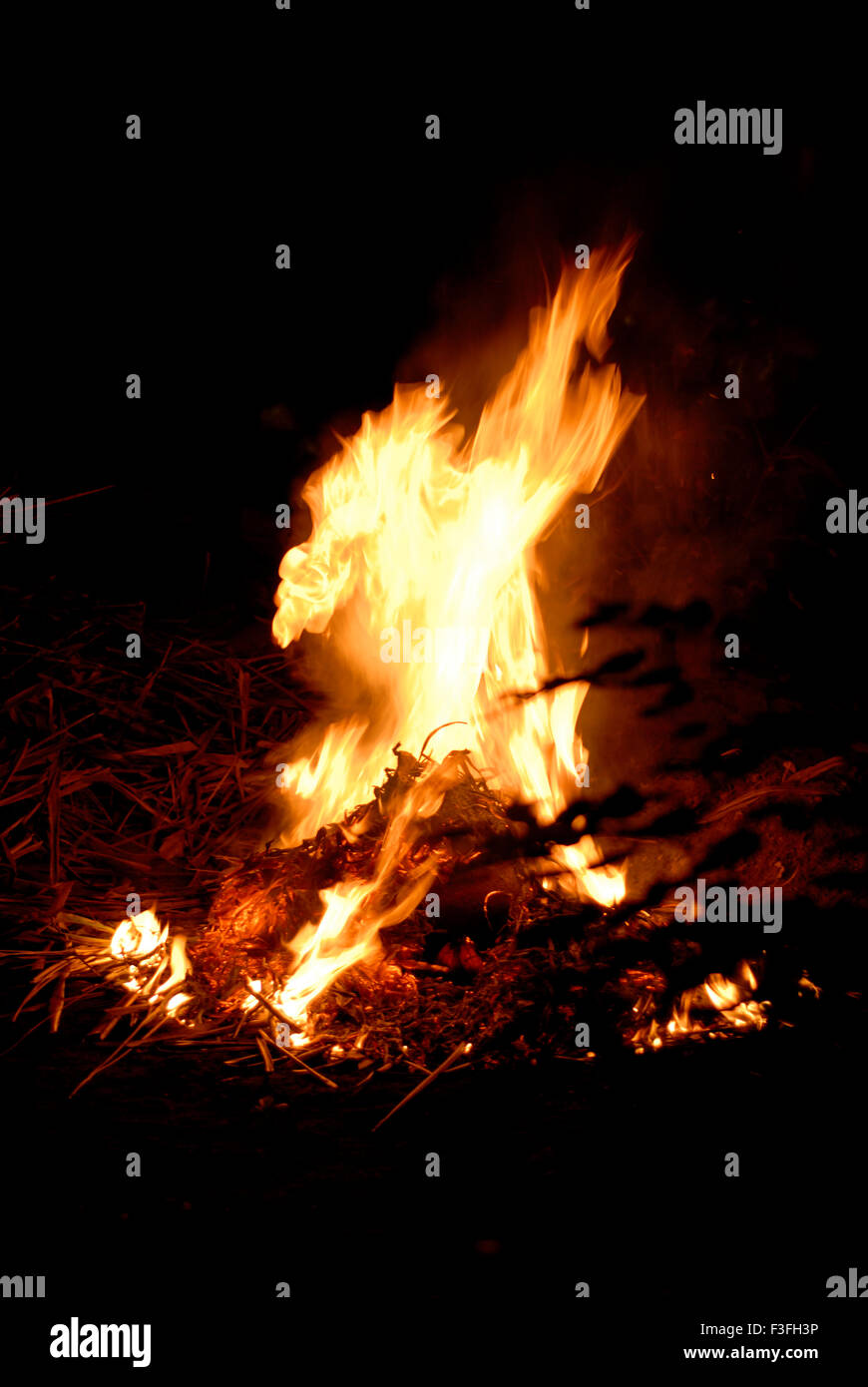 Bonfire, fire flames, night light, fire background Stock Photo - Alamy