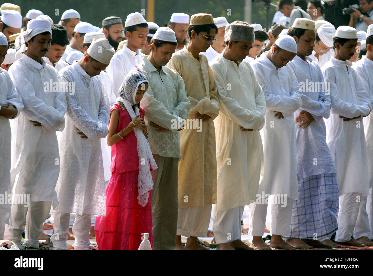 Mass prayer on Ramzan ID at Calcutta ; West Bengal ; India Stock Photo ...