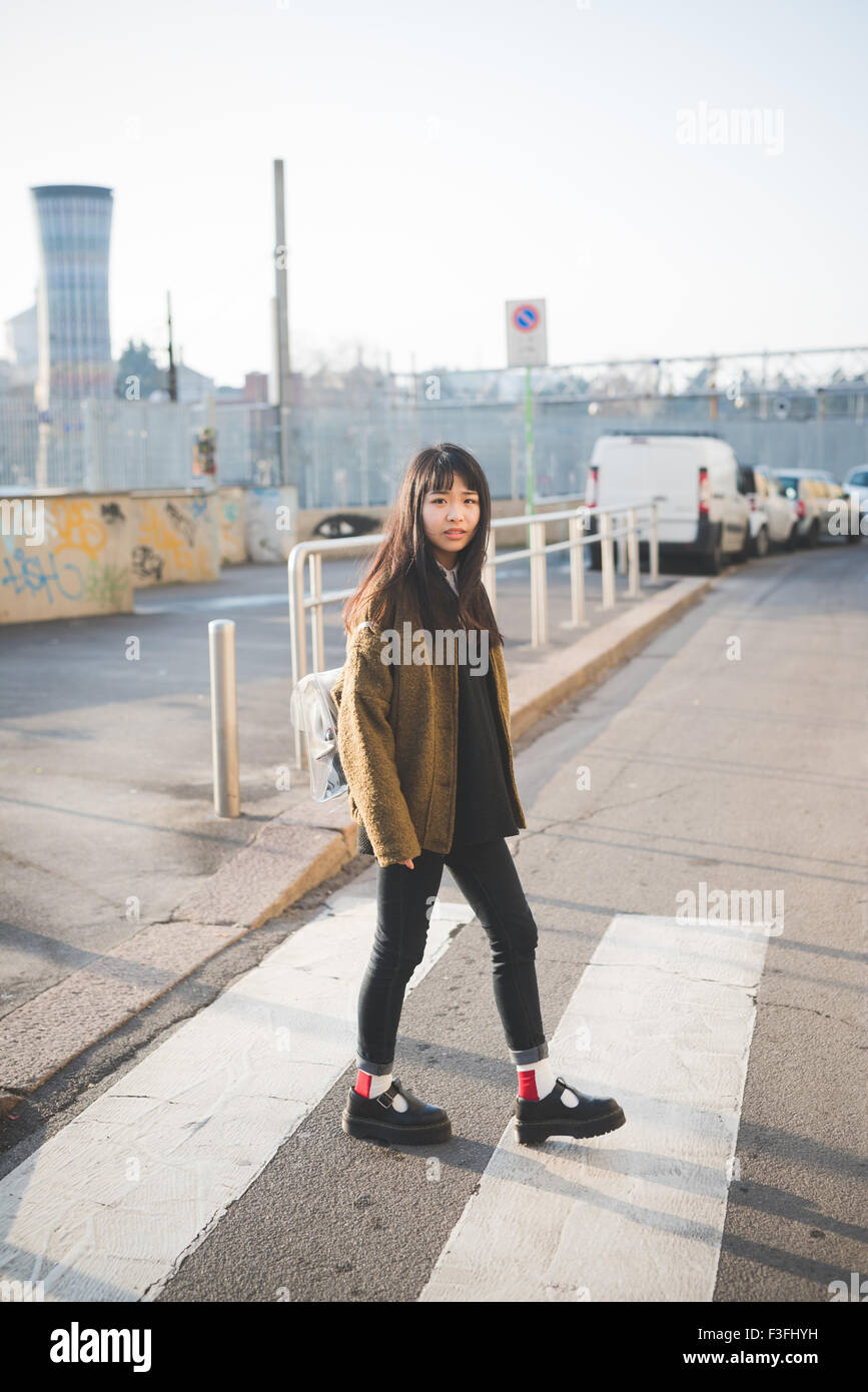 Woman passing straight hi-res stock photography and images - Alamy