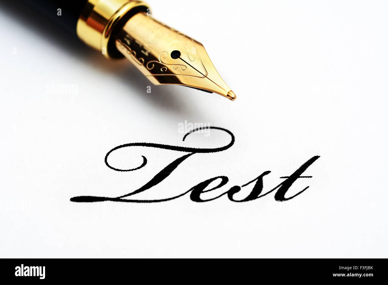 Fountain pen on test Stock Photo - Alamy