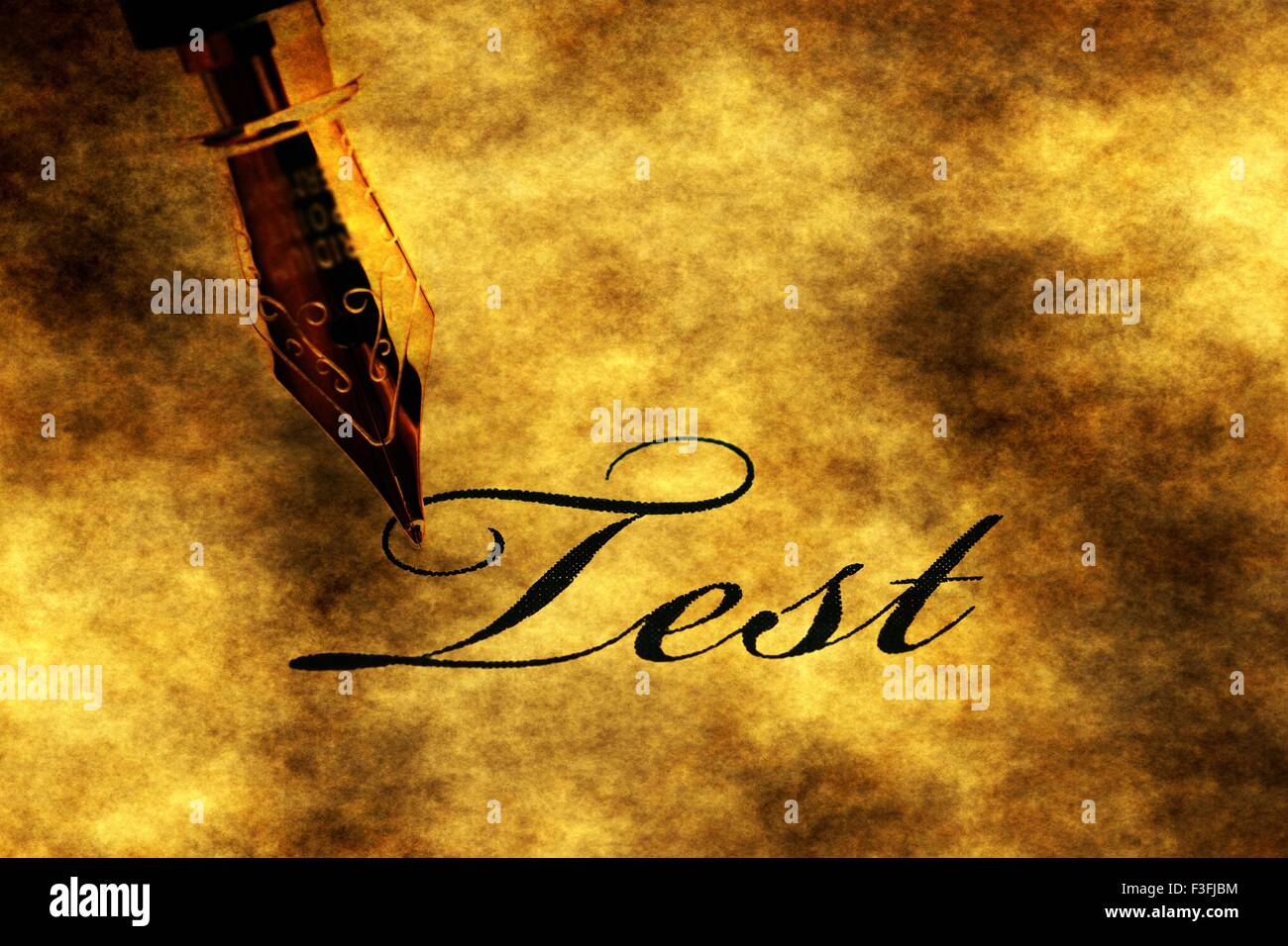 Fountain pen on test Stock Photo - Alamy