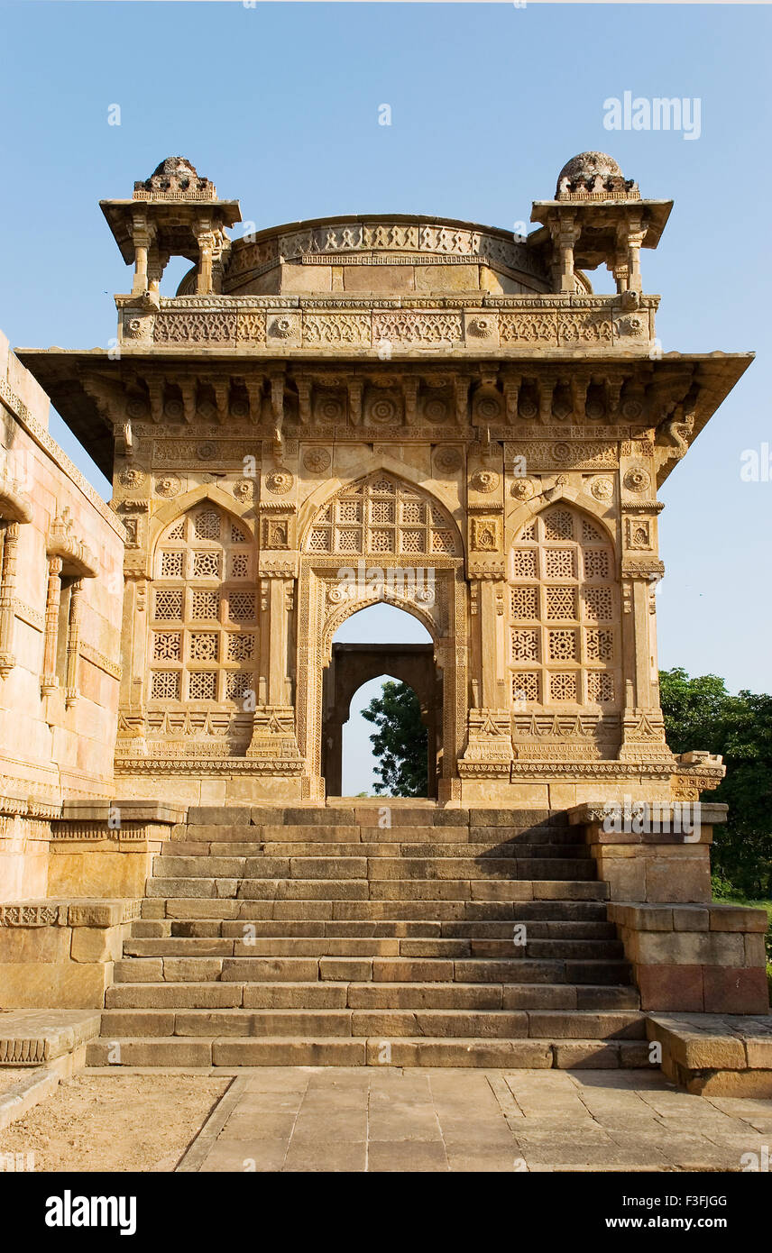 Champaner Pavagadh entrance gate Jami Masjid complex sand stone 15th ...