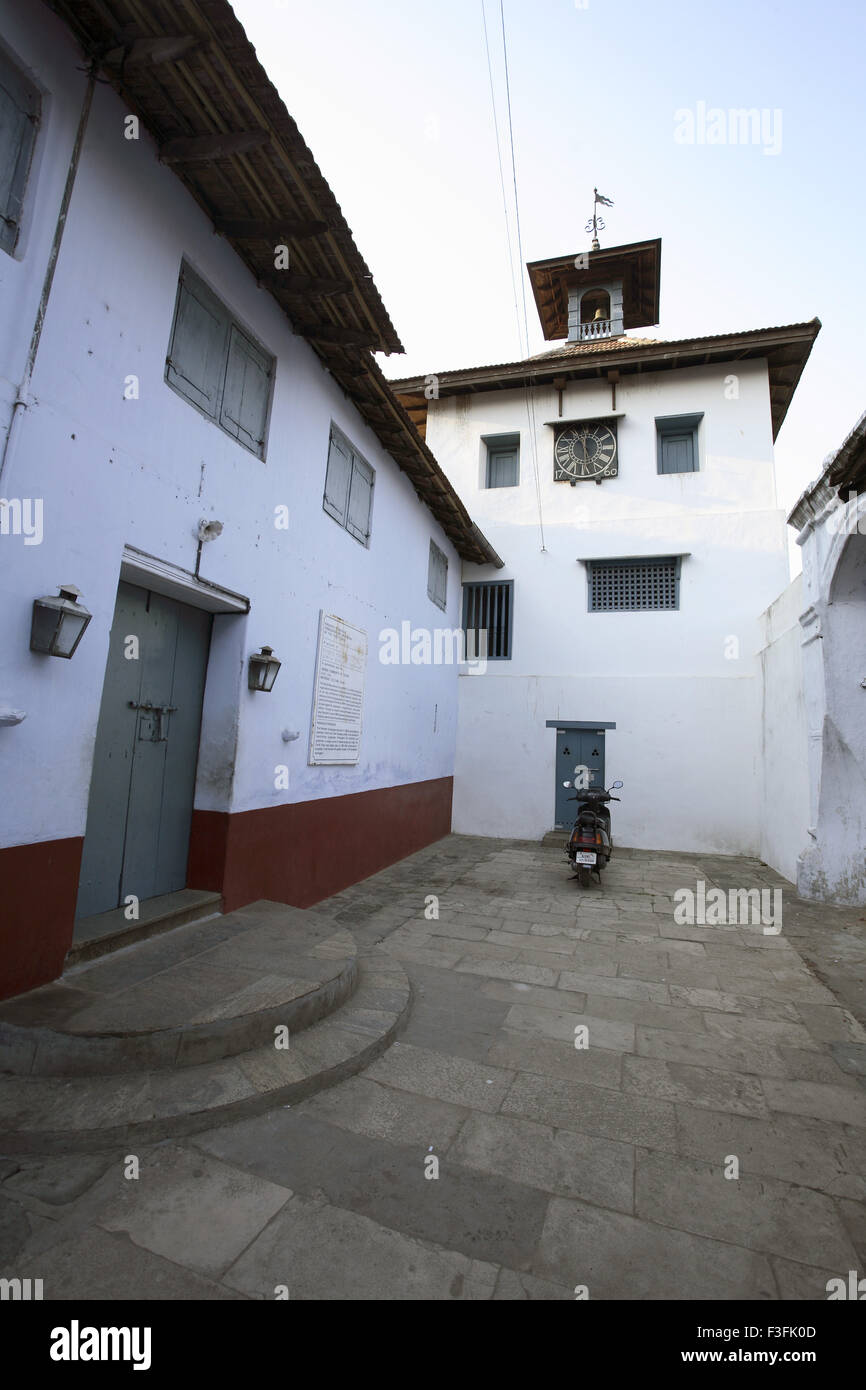 Jewish Paradesi Synagogue Clock tower ; Mattancherry ; Kochi ; Cochin ...