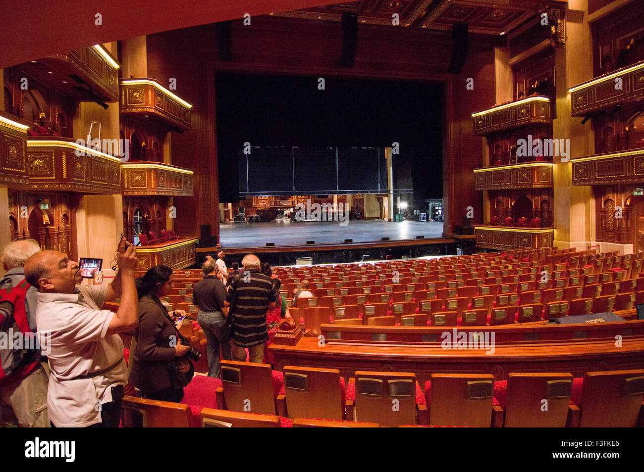 Auditorium and stage in the Omani Royal Opera House in Shati Al-Qurm ...