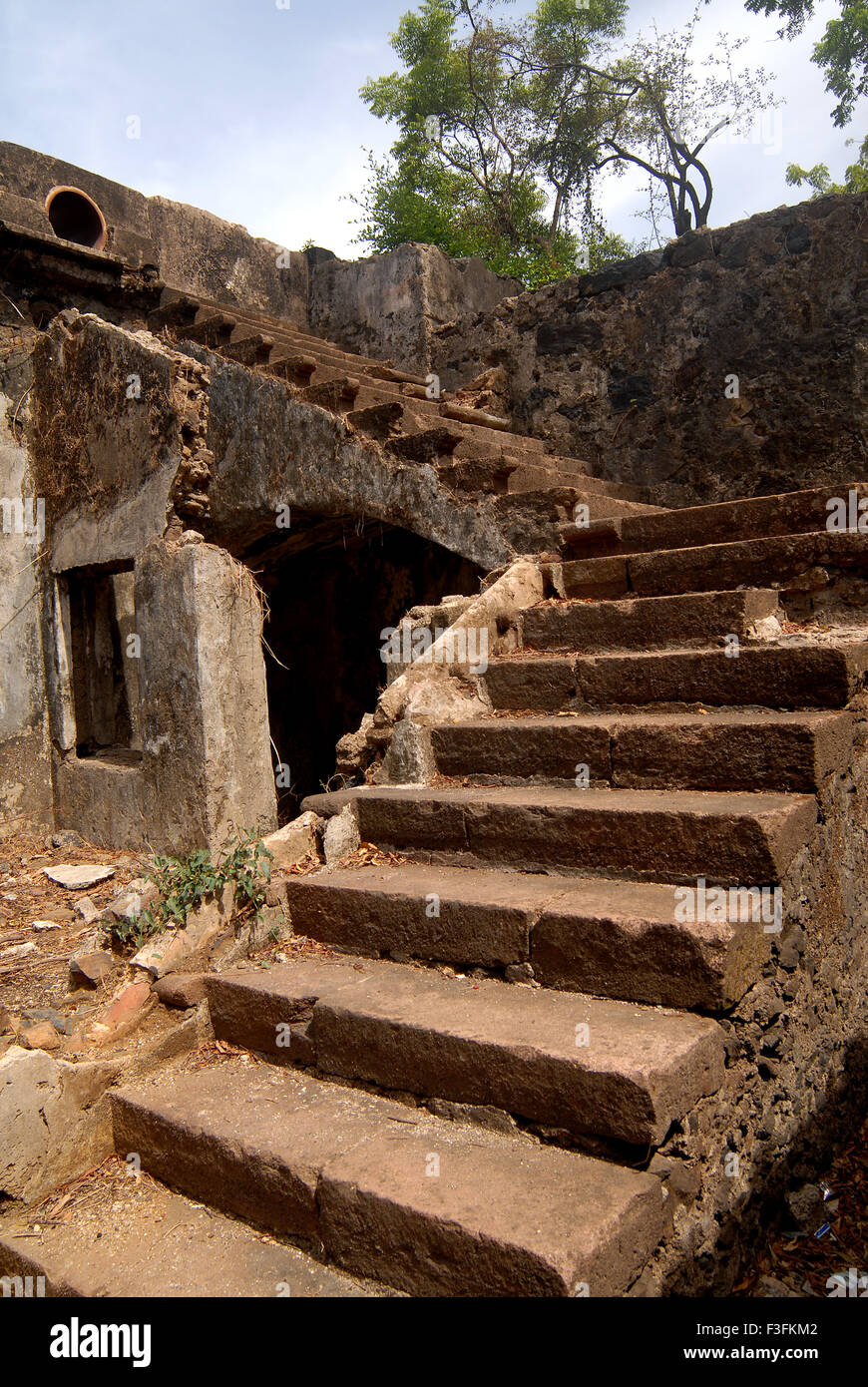 Stairs of Sewree fort in Bombay Mumbai ; Maharashtra ; India Stock ...