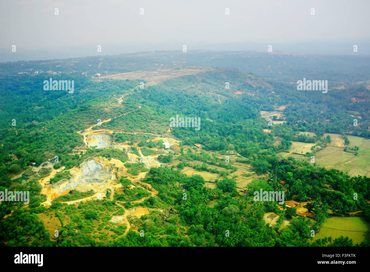 Aerial view of Kerala landscape ; India ; Asia Stock Photo - Alamy