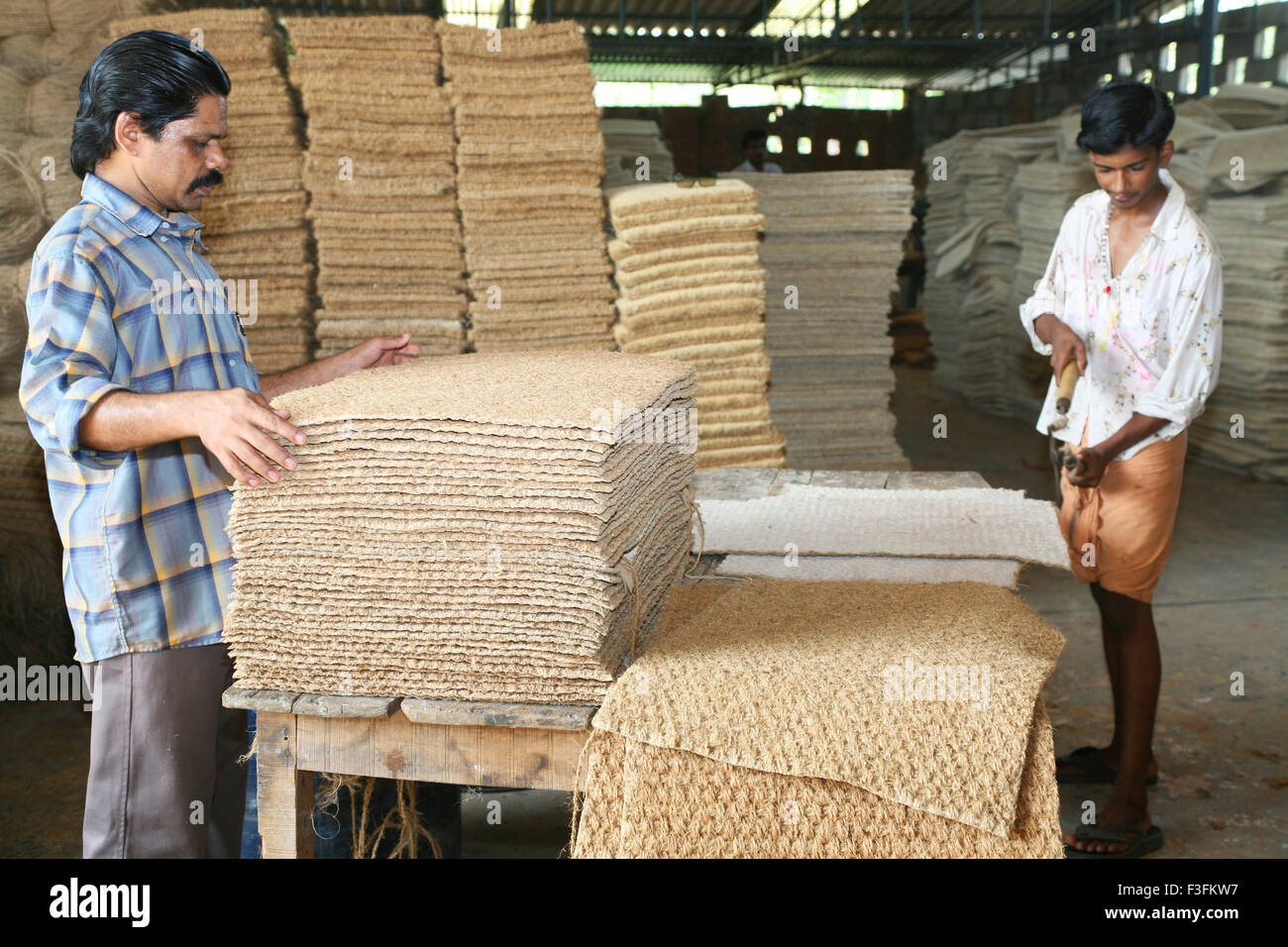 Alappuzha coir industry hi-res stock photography and images - Alamy