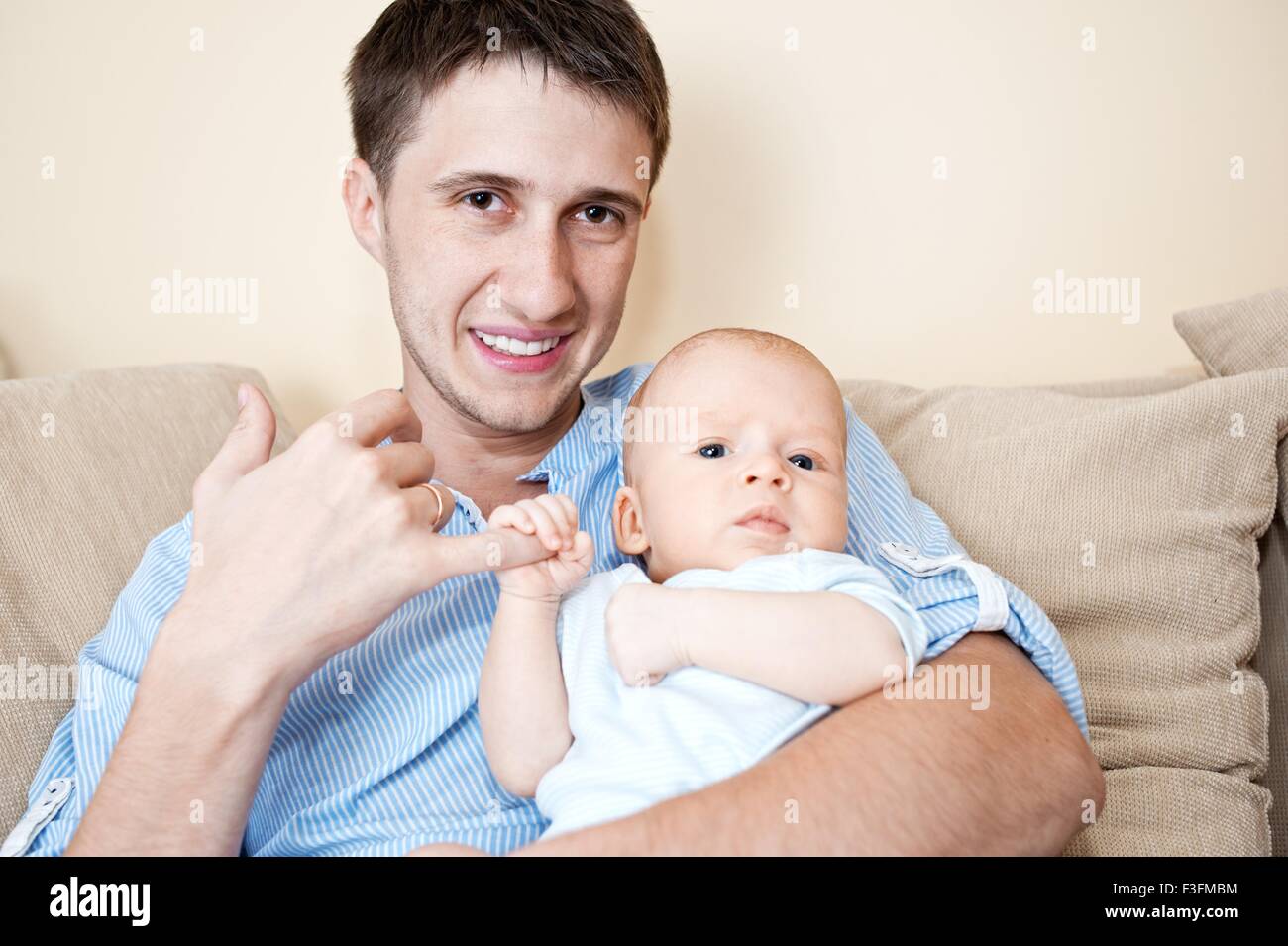 Happy father with his child Stock Photo - Alamy