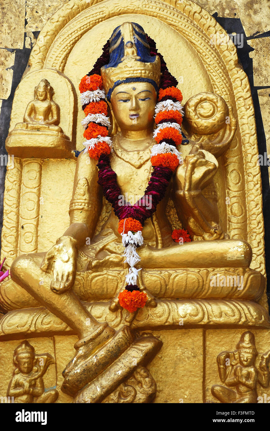 Lord golden statue ; Gaya ; Bihar ; India Stock Photo - Alamy