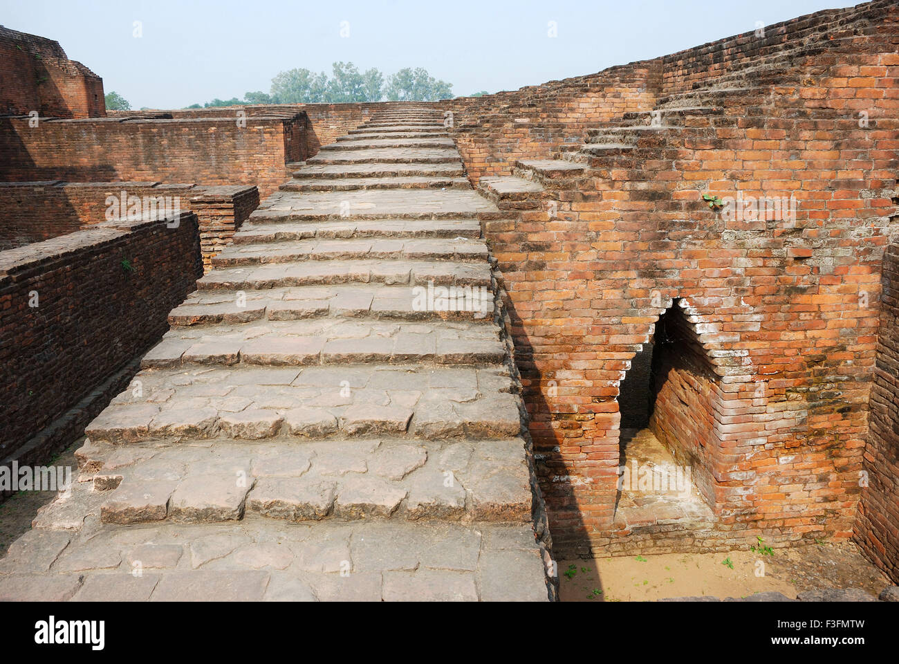 Old Nalanda University remains, Bihar, India, Asia Stock Photo - Alamy