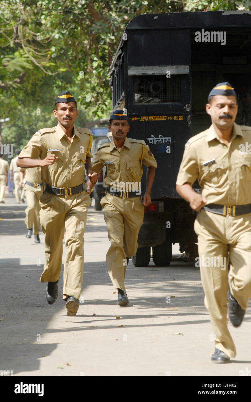 Mumbai police constables are running to attend the meditation camp ...