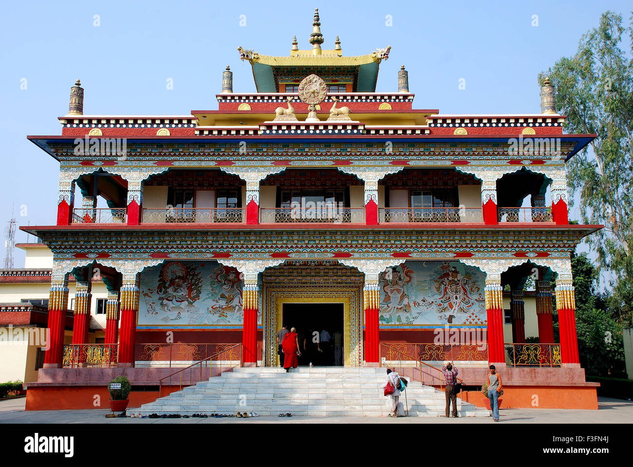 Buddhist monastery ; Gaya ; Bihar ; India ; Asia ; Indian ; Asian ...