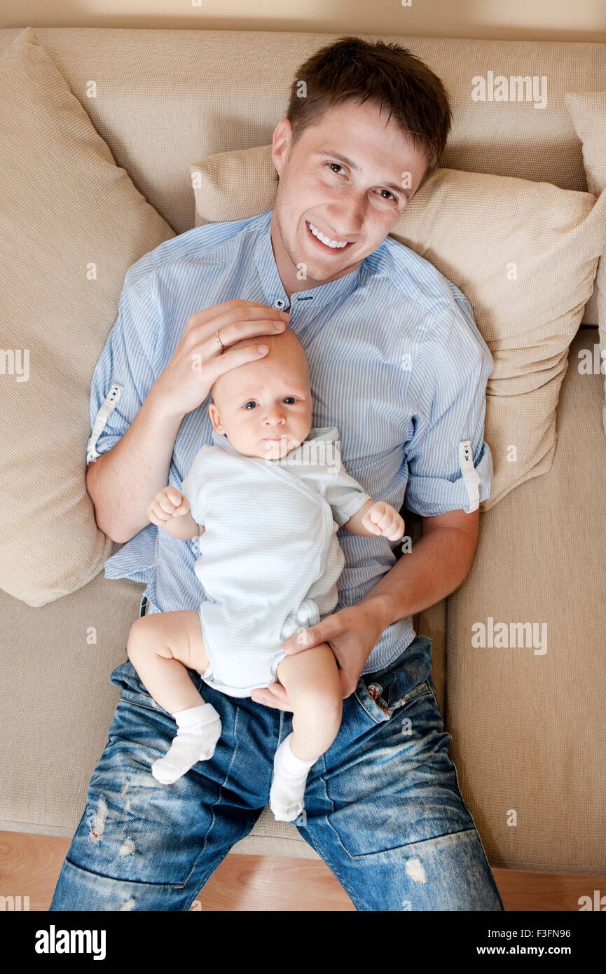 Happy father with his child Stock Photo - Alamy