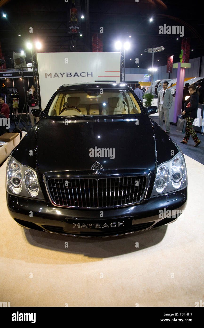 Maybach car at extravaganza at Bombay now Mumbai ; Maharashtra ; India ...