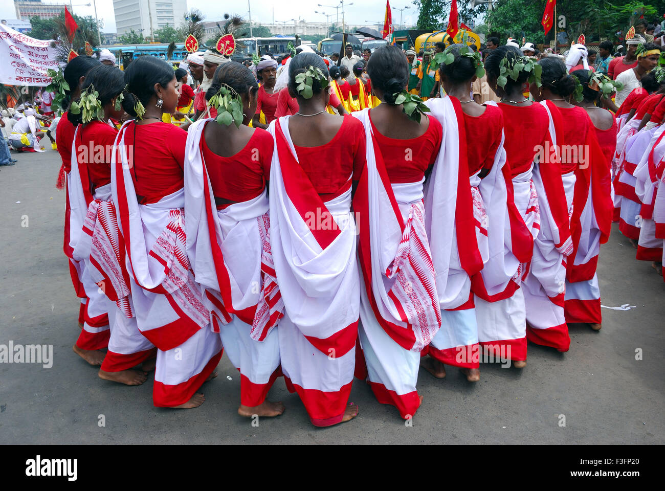 Artists performing Bengal folk dance Stock Photo - Alamy