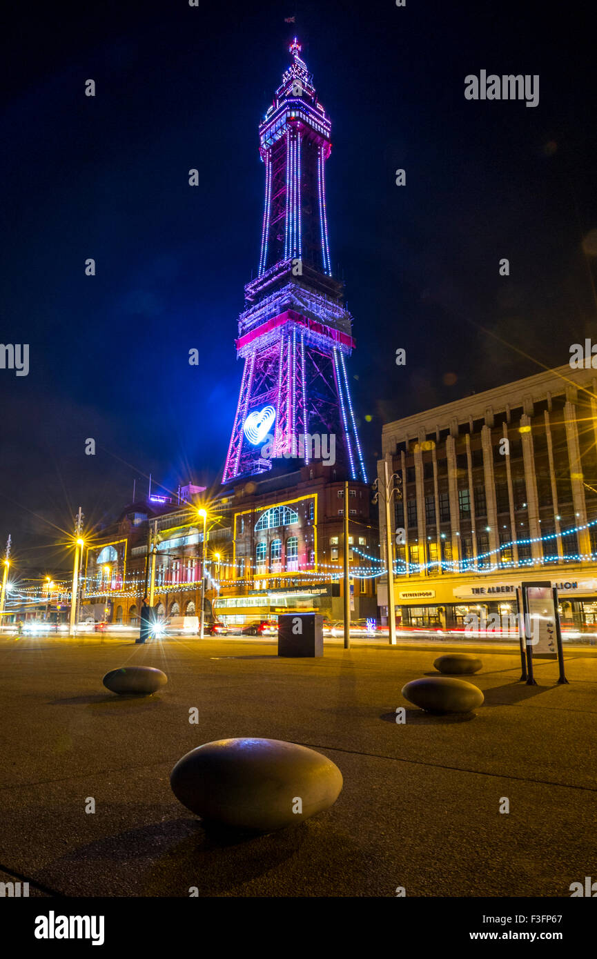 Blackpool illuminations tower summer hi-res stock photography and ...