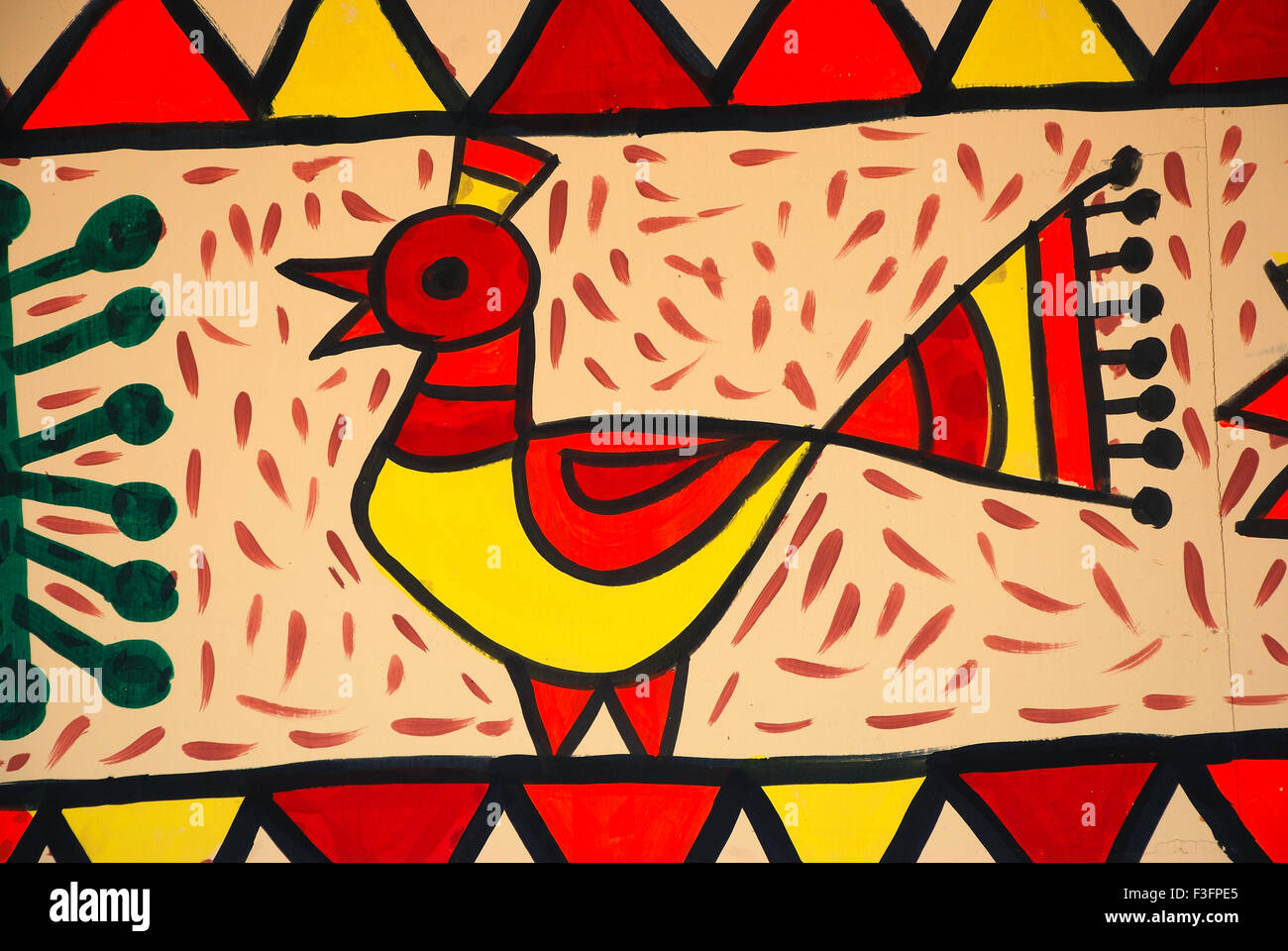 Folk painting ; Calcutta ; Kolkata ; West Bengal ; India ; Asia Stock ...